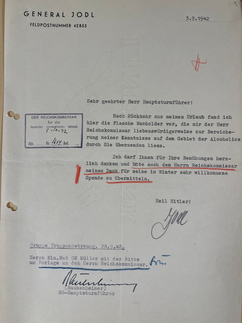 Krigstidsarkiver overføres fra Hjemmefrontmuseet til Arkivverket ...