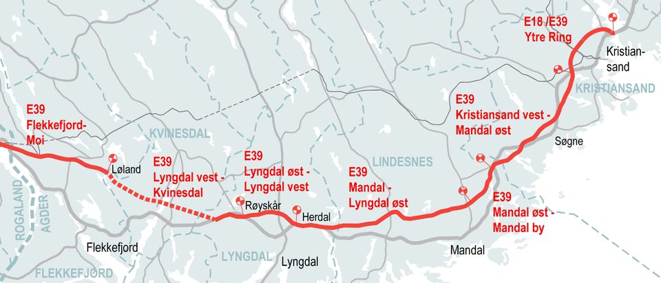 Starter planarbeid for ny E39 Lyngdal-Kvinesdal | Nye Veier