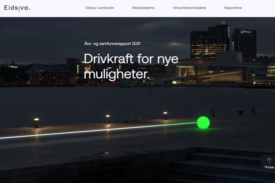 Eidsivas årsrapport ute i banebrytende web-løsning | Eidsiva