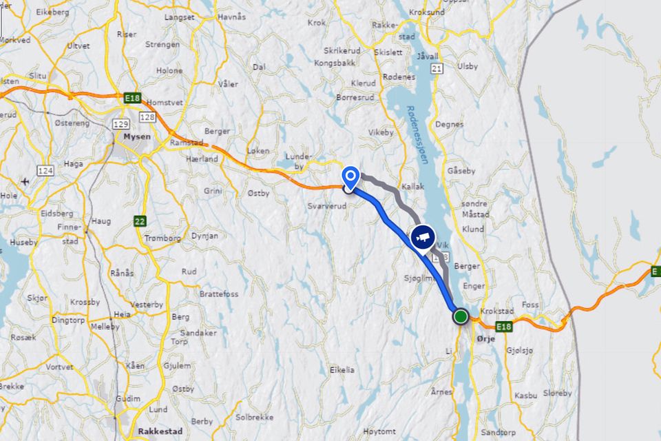 Skal sikre fjellskjæringer lang E18 i Ørje | Statens vegvesen