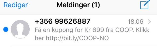 Coop advarer mot SMS-svindel | Coop Norge Coop advarer mot SMS-svindel | Coop Norge