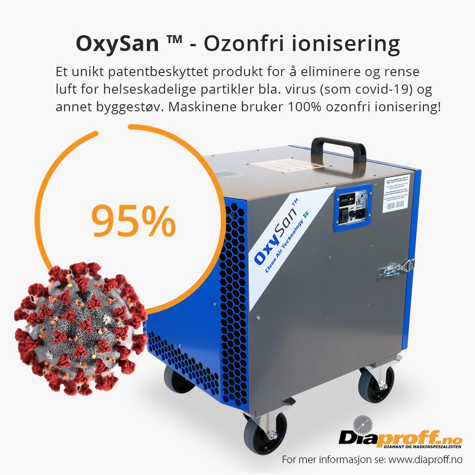 NYHET! Dia Proff Norge AS tar inn patenterte OxySan i Norge, en ozonfri ...