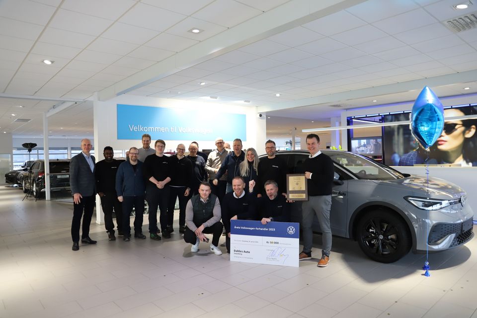 Dahles Auto Sarpsborg er årets Volkswagen personbil-forhandler | Volkswagen
