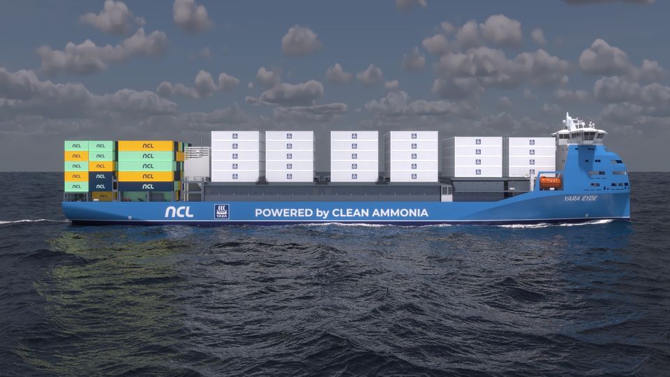 Verdens første ammoniakkdrevne containerskip | Yara International ASA