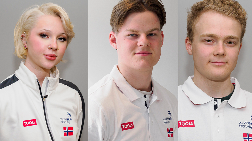 3 unge fagarbeidere fra Akershus skal til Yrkes-VM 2024 i Lyon, Frankrike | WorldSkills Norway